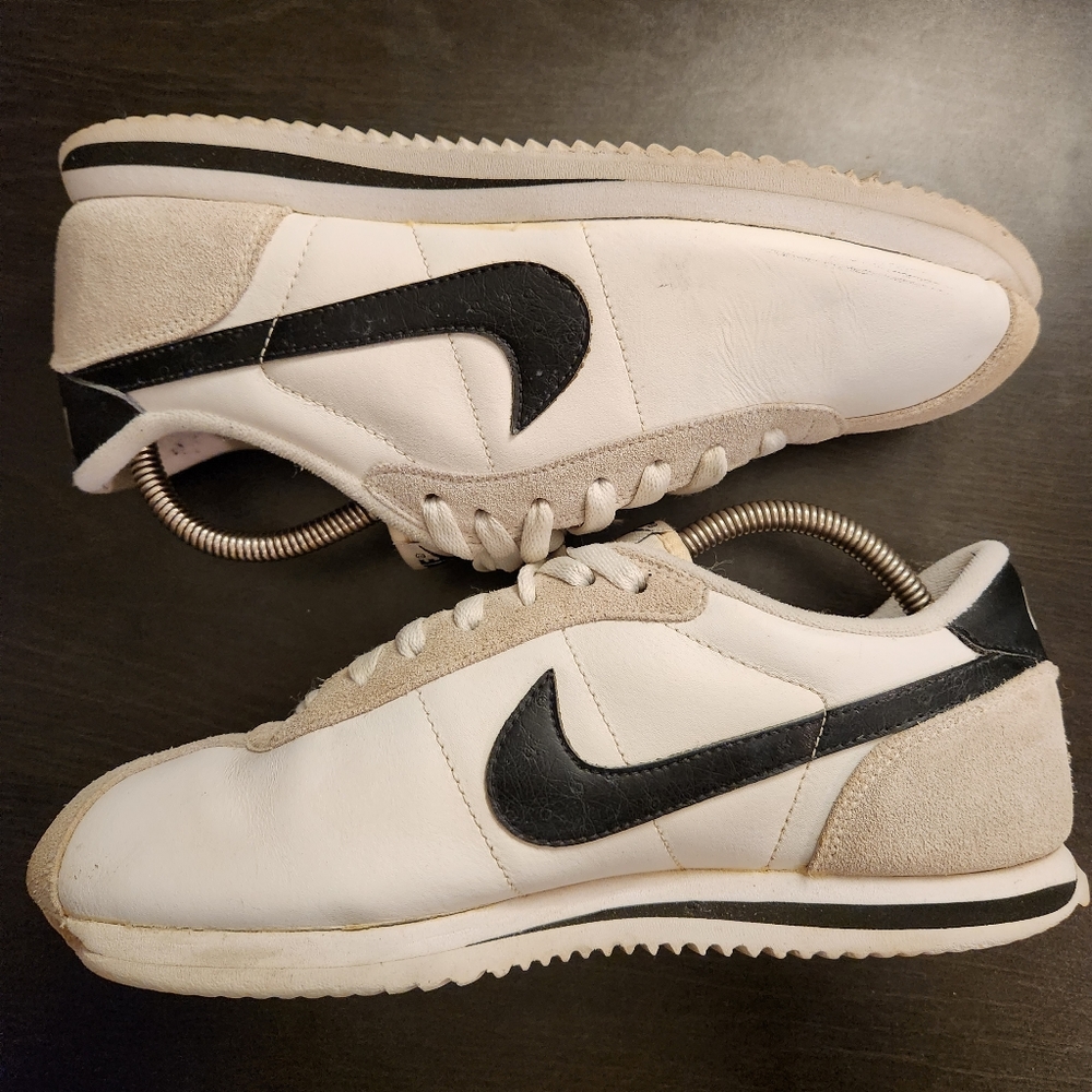 Rare Old School Nike Cortez Suedeleather White Black … - Gem